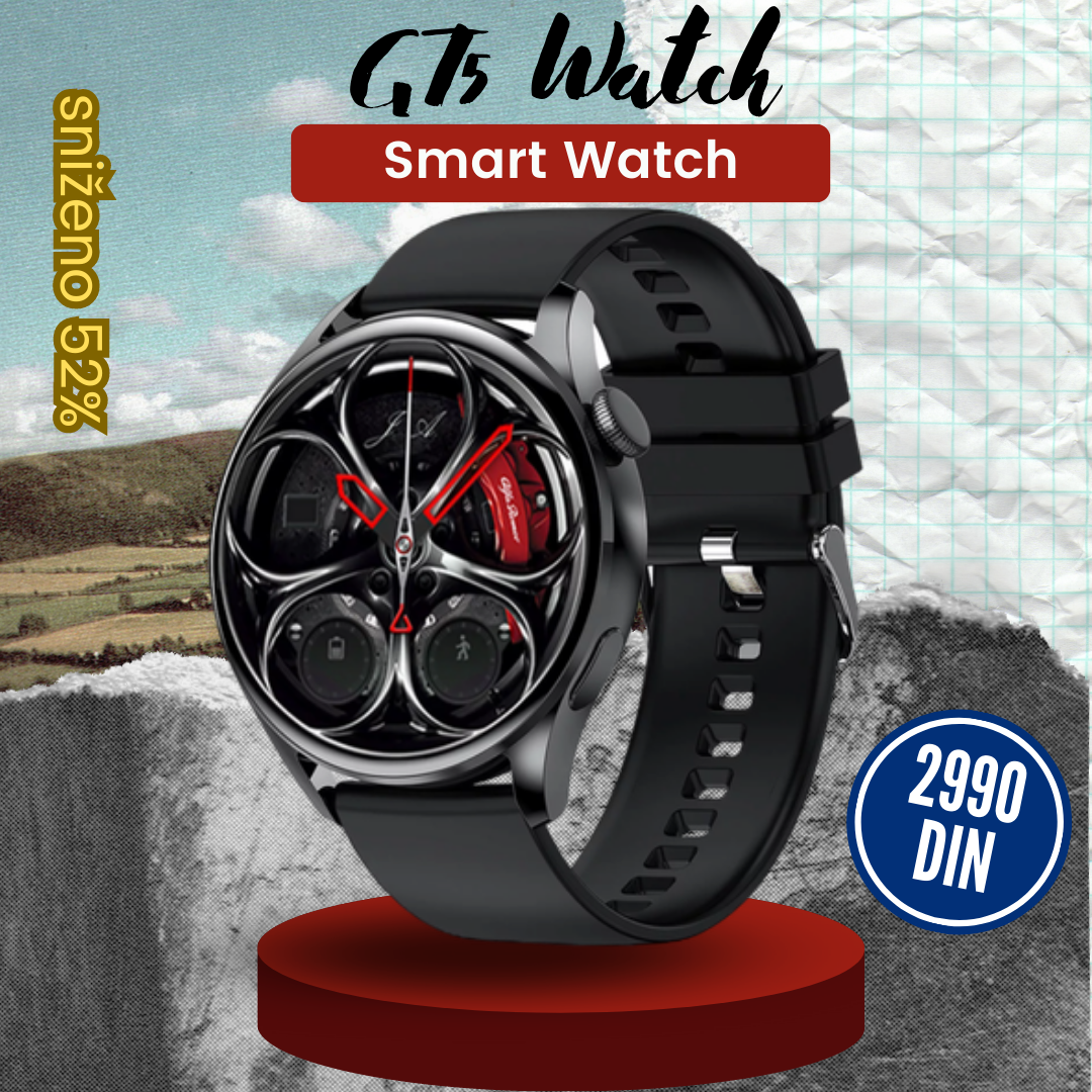 GT5 Smart Watch Crni - Super mega store